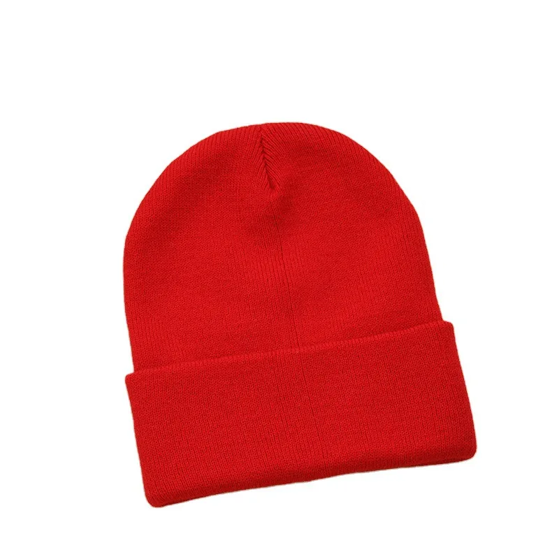 Customized Blank Custom Beanie Logo Solid Color Warm Cap Winter Beanie ...