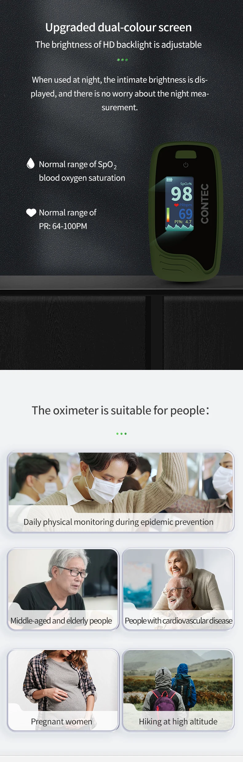 Cms50-pro CE OEM Pulse Oximeter - Reliable Blood Oxygen Measurement