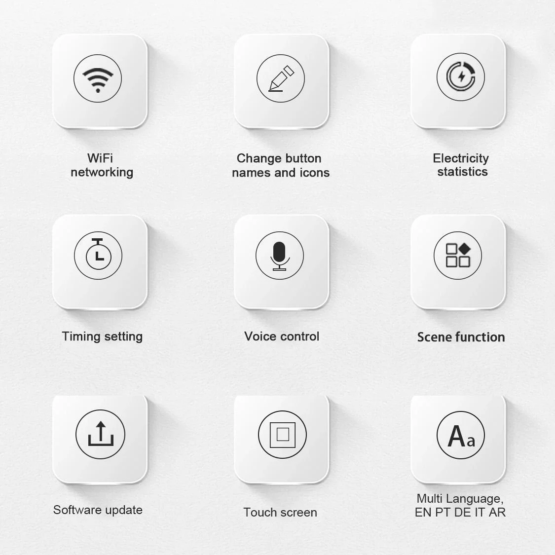 New Arrival Smart European Wifi Touch Switch With Zibgbee Switch ...