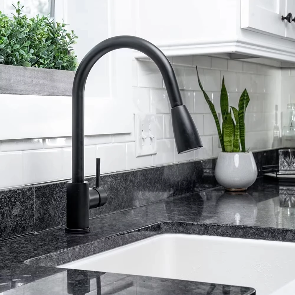 Stainless Steel Water Tap Modern Kitchen Taps Pull Out Sprayer Kitchen ...