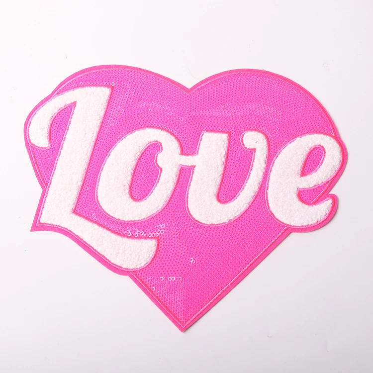Wholesale 2024 Valentine's Day Love Embroidered Patches 10 Inch Big ...