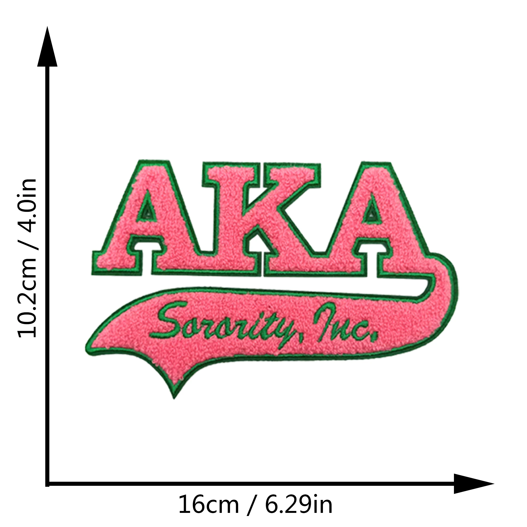 Alpha Kappa Sorority,Inc Crest Chenille Embroidery Iron On Large Patch ...