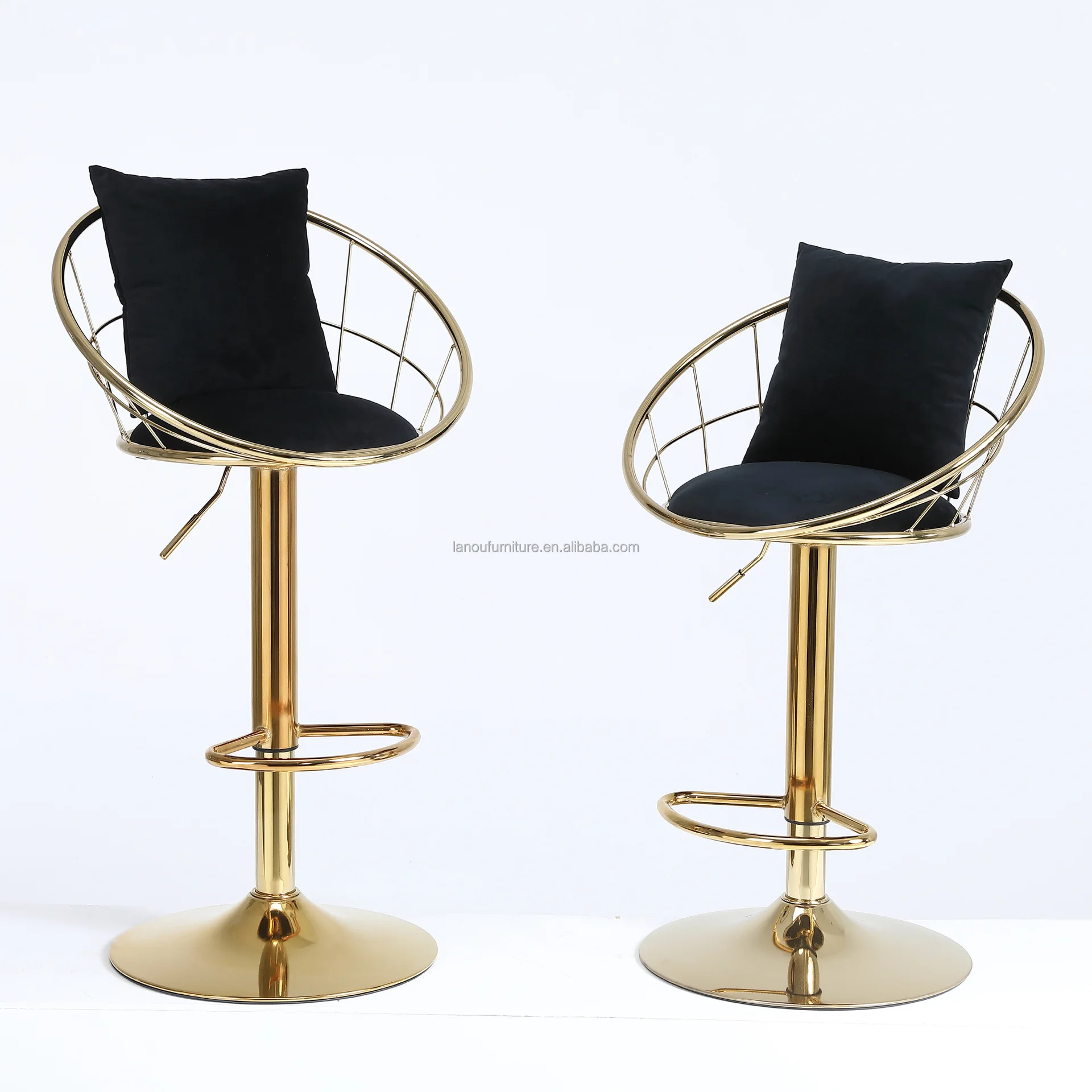 Luxury Lifting Bar Chairs With Rotating Backrests Household High Footed ...