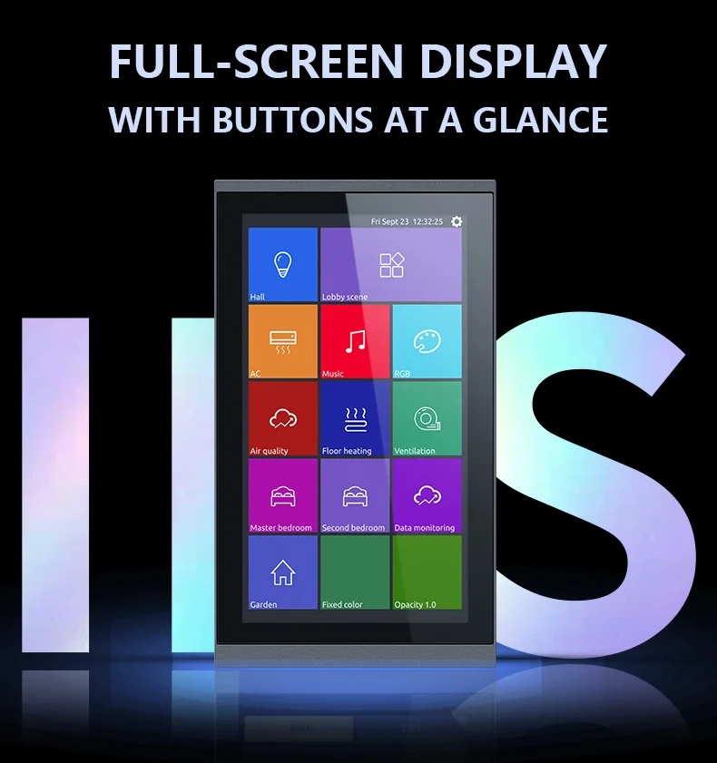 5.5 Inch Smart Hotel Touch Screen - KNX Temperature Control