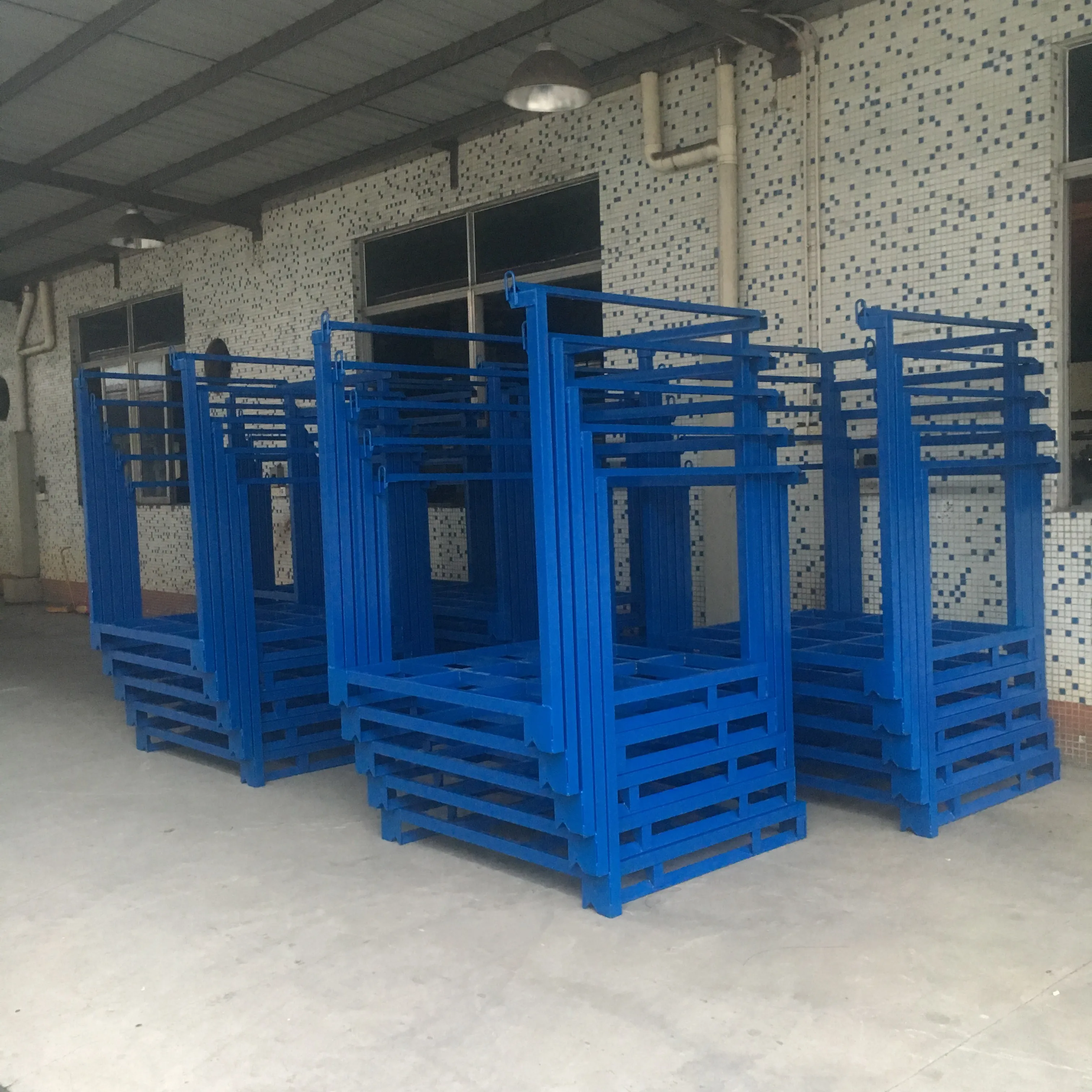 Warehouse Welded Industrial Metal Pallet Nestainer Stacking Racking ...