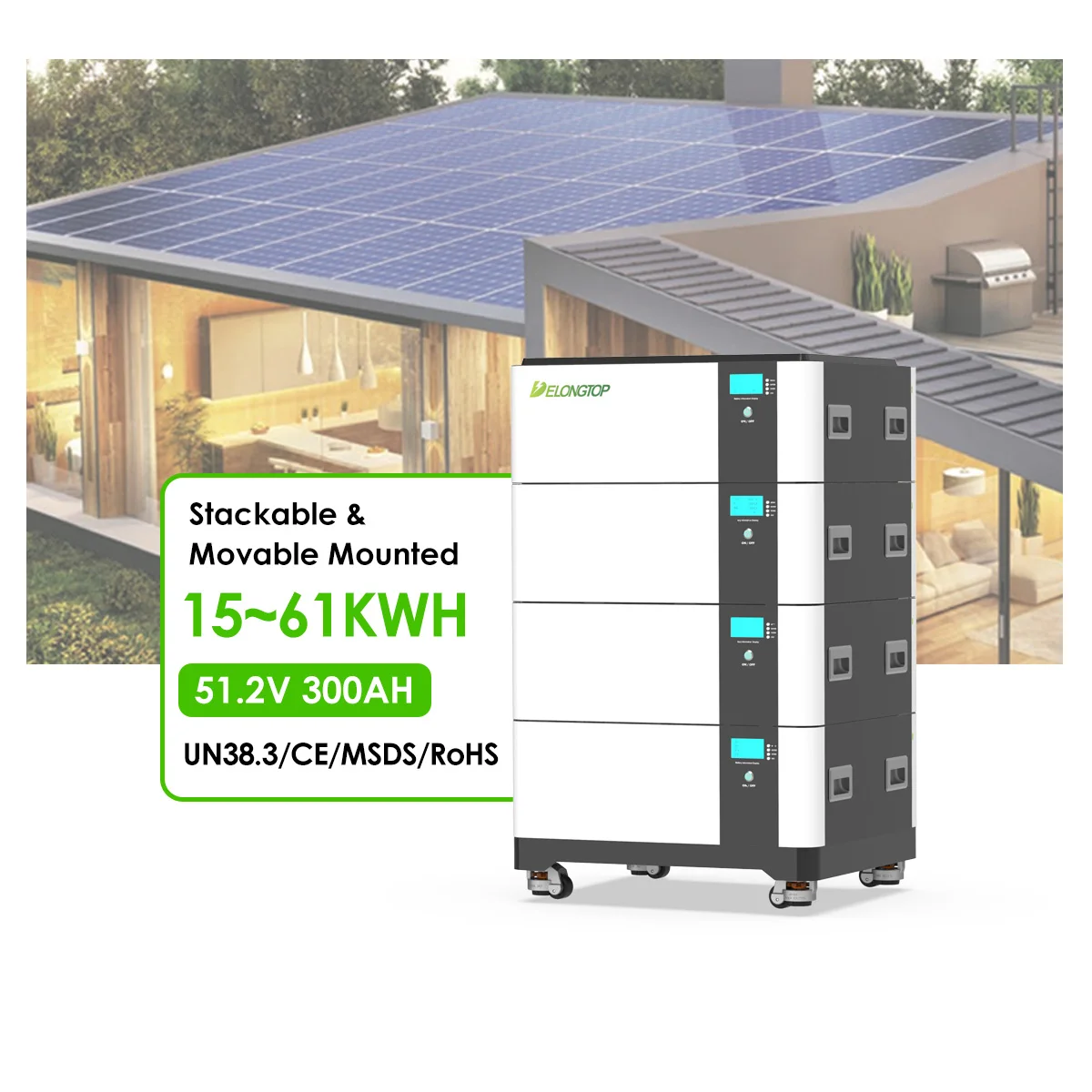 EU Stock Byd Solar Battery Storage Voltage Display Screen 51.2v 48v ...