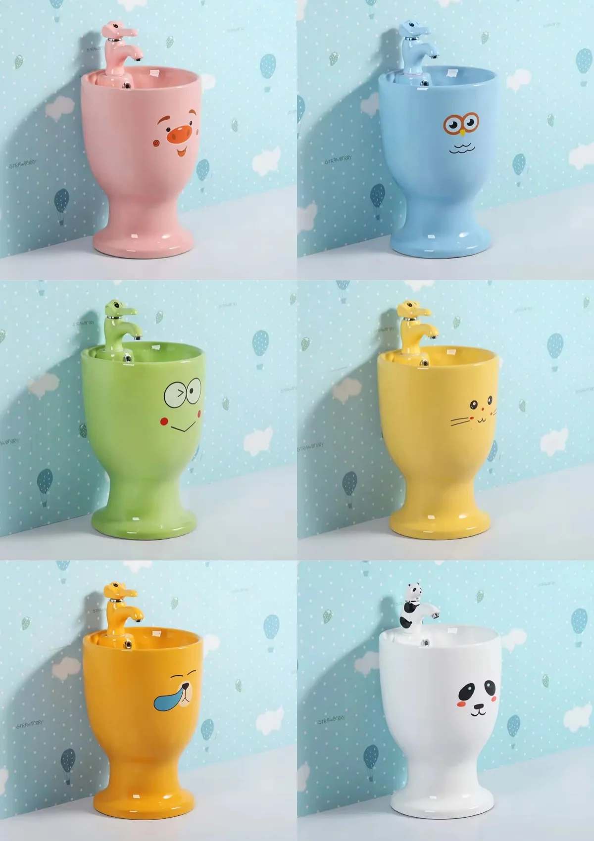 Children's Mini Size School Ceramic Floor Standing Pedestal Column ...