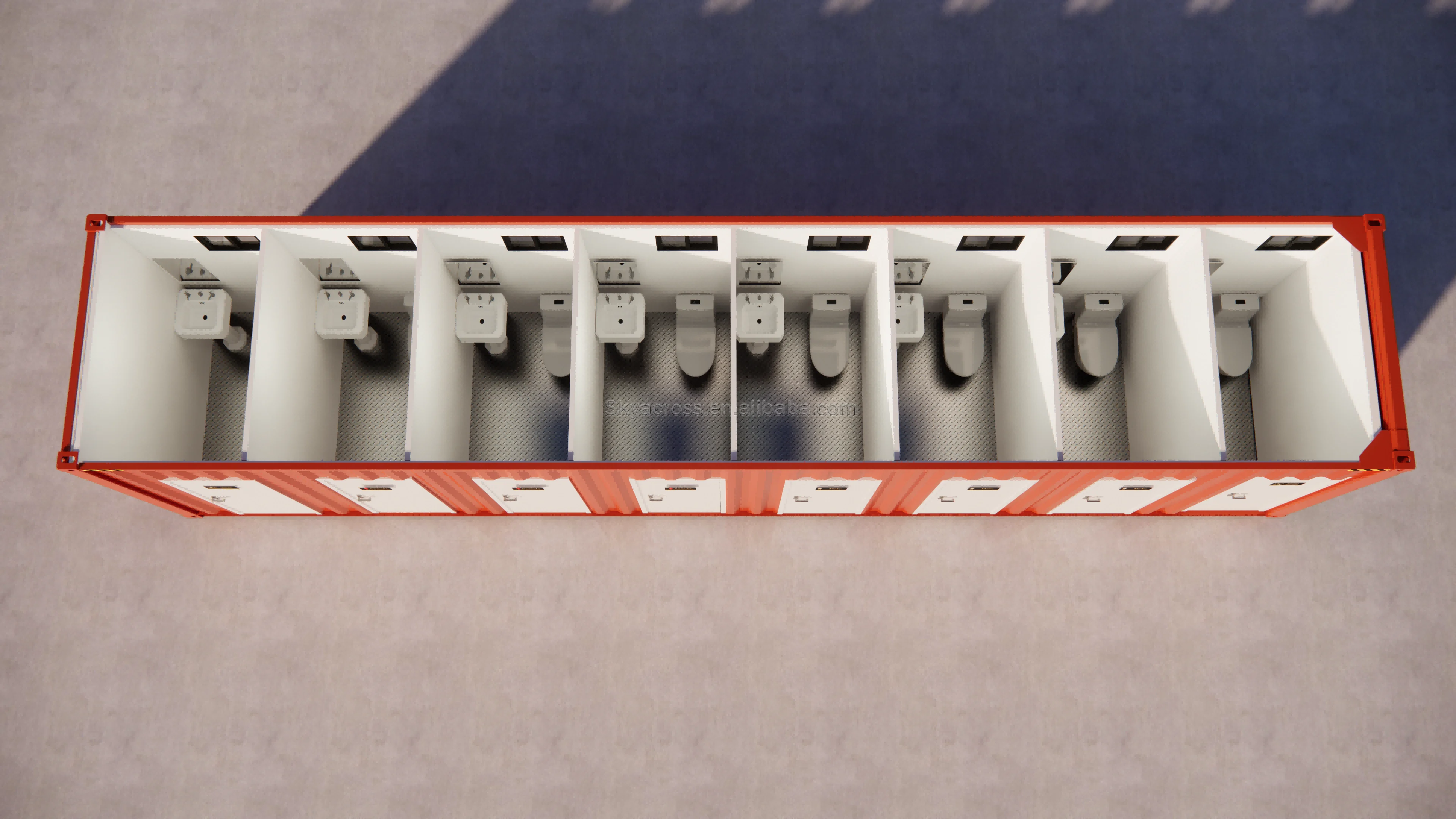 40ft Modular Container Portable Restroom & Toilet for Sale ODM