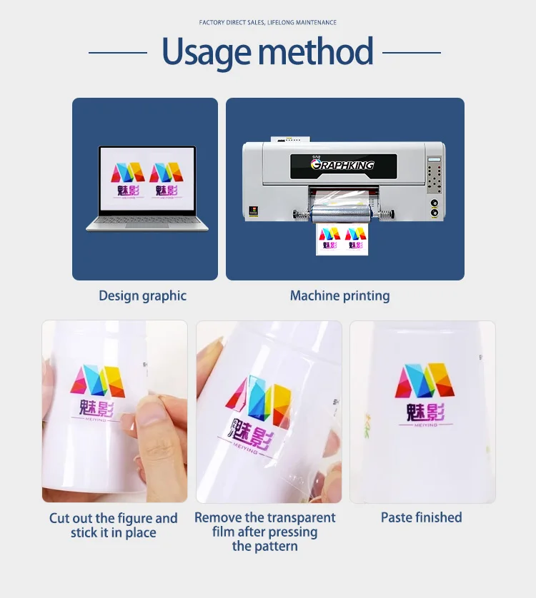 2023 New A3 Uv Dtf Sticker Printer Direct To Ab Film With Lamination ...