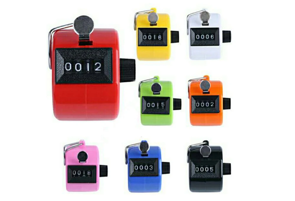 4 Digit Number Hand Held Tally Counter Golf Clicker Training Counter ...