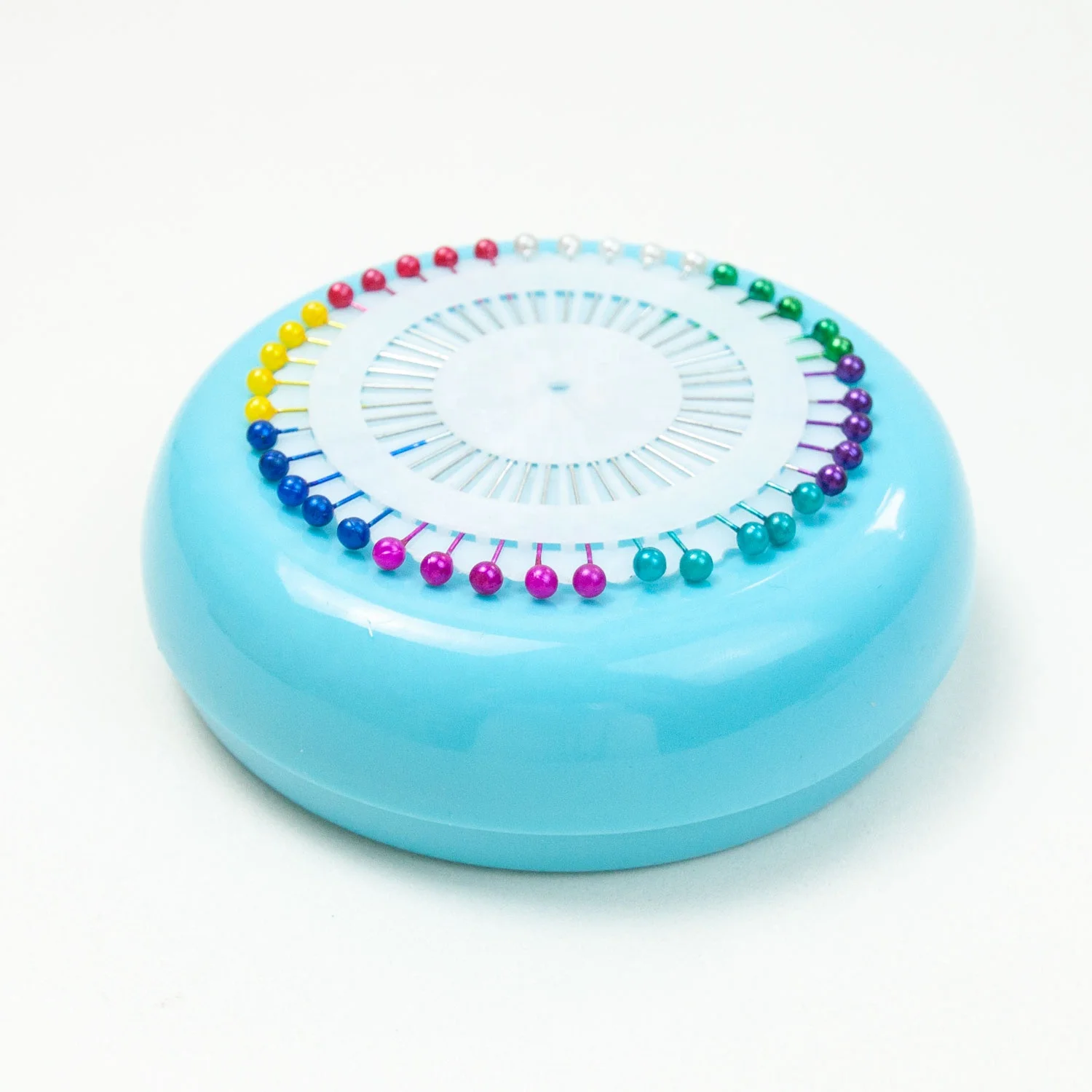 Round Magnetic Pin Cushion Sewing Pin Holder Pin Caddy Storage Case ...