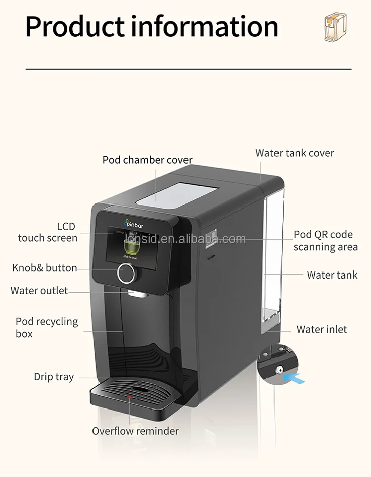 Pinbar Tabletop POD Tea & Beverage Machine - Eco-friendly