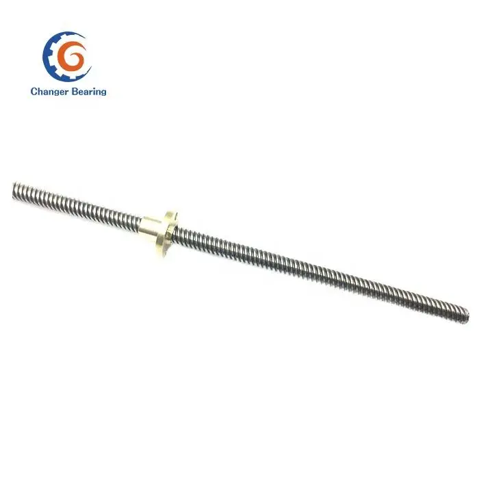 100-900mm T-Type T8 Lead 8mm Pitch 2mm CNC Trapezoidal Screw