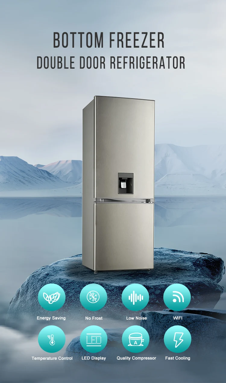 425L Frost-Free Double Door Refrigerator with Water Dispenser