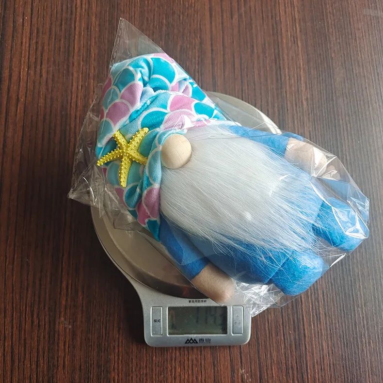 Handmade Beach Dwarf Mermaid Gnomes Plush Ornaments Farmhouse ...