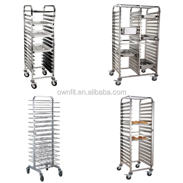 Customized Double Row Bakery Cooling Bakery Rack Stainless Steel Gn Pan ...