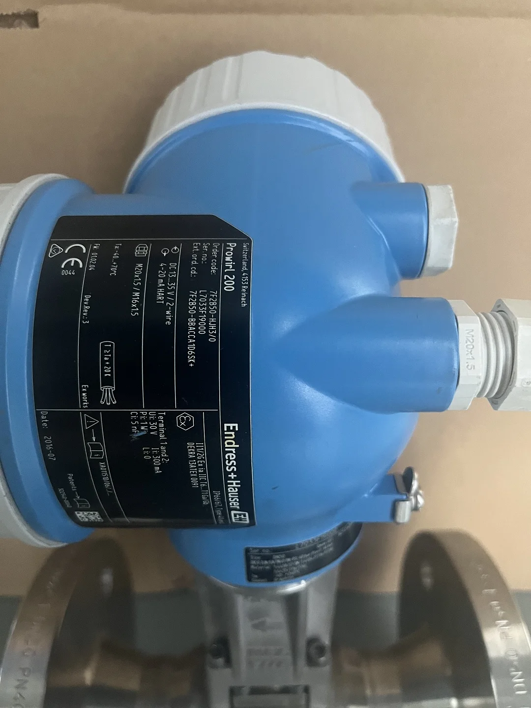 Endress + Hauser Prowirl F 200 / 7F2B 통합 소용돌이 유량계 포트 크기: DN50mm ...