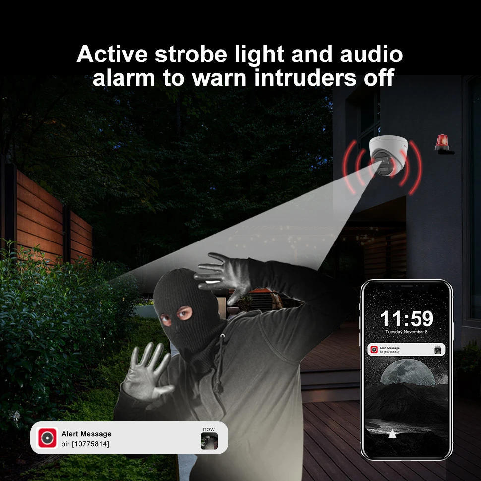 Anpviz 5mp Ip Camera Security Turret Poe Outdoor Camera Ir&color Dual ...