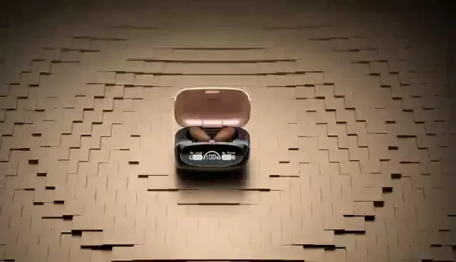 세련 된 나무 디자인 이어폰 Led 화면 프리미엄 스테레오 사운드 헤드폰 M35 Tws 진정한 무선 스테레오 이어 버드 긴 ...