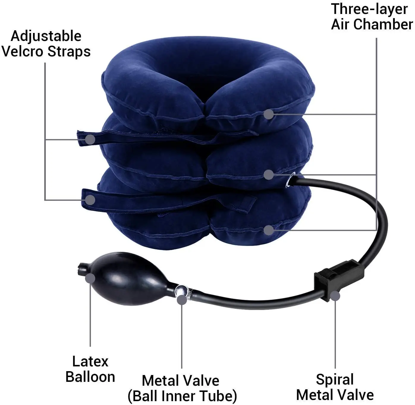 2023 Air Pump Inflatable Cervical Collar for Neck Pain Relief