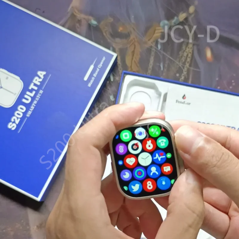 New Gift Box Set S200 Ultra Super Smart Watch 4in 1 Free Watch Band 2.2 ...