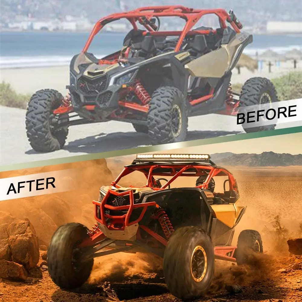 Utv 4x4 Front Bumper With Red Powder Coating Fit For Can Am Maverick X3 ...