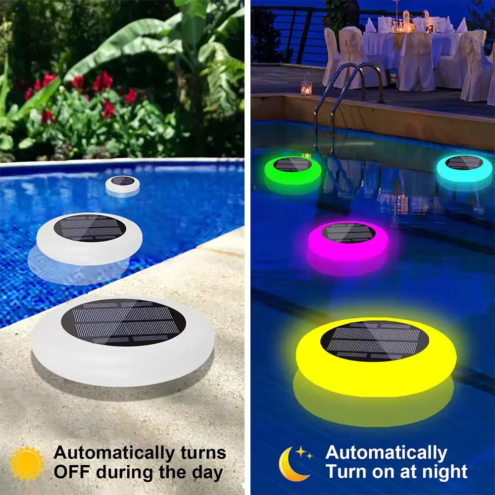 Multi-color Led Waterproof Outdoor Swimming Pool Lights Solar Floating ...
