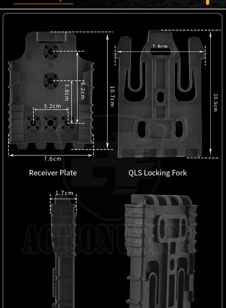 Quick Locking System for Duty Holster with Screws and Nuts Adapter ...