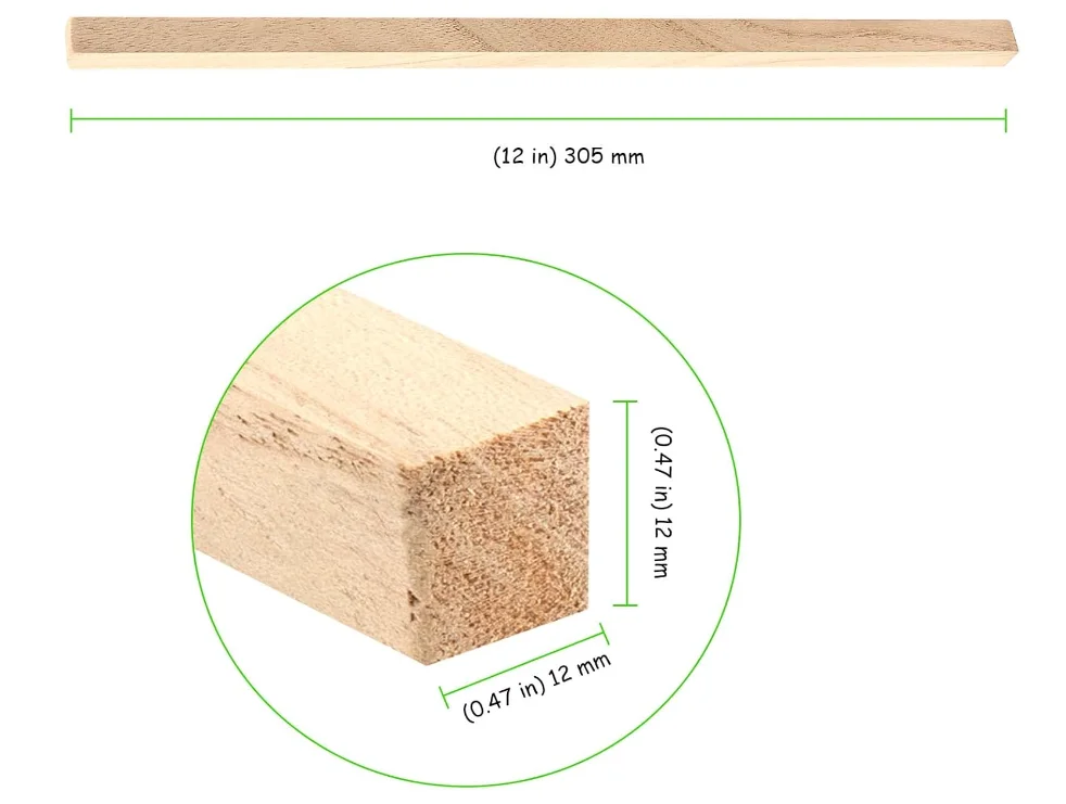 Traditional square Solid Wooden Broom Stick Support Customization ...