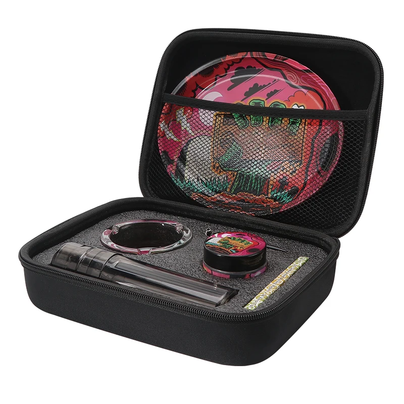 Custom Logo 5 In 1 Oem Portable Smoking Set With Herb Grinder Rolling ...