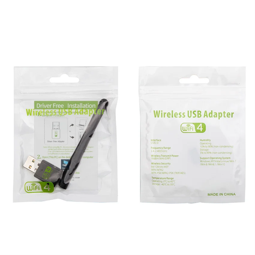 150m Drive-free Usb Wifi Receiver Desktop Notebook Wifi Usb Adapter ...