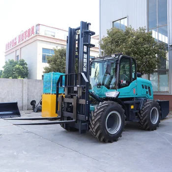 China 4-wheel Telehandler Off Road All Rough Terrain 4ton Rough Terrain Forklifts - Buy Cross ...