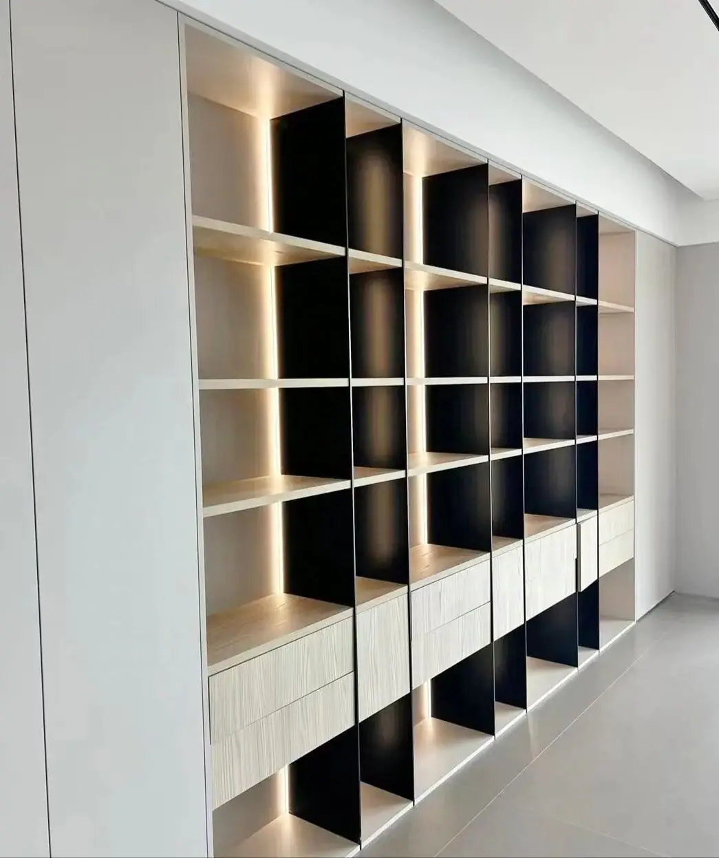 Modern Bookshelf Wooden Display Bookcase Library Office Bookshelf Home ...