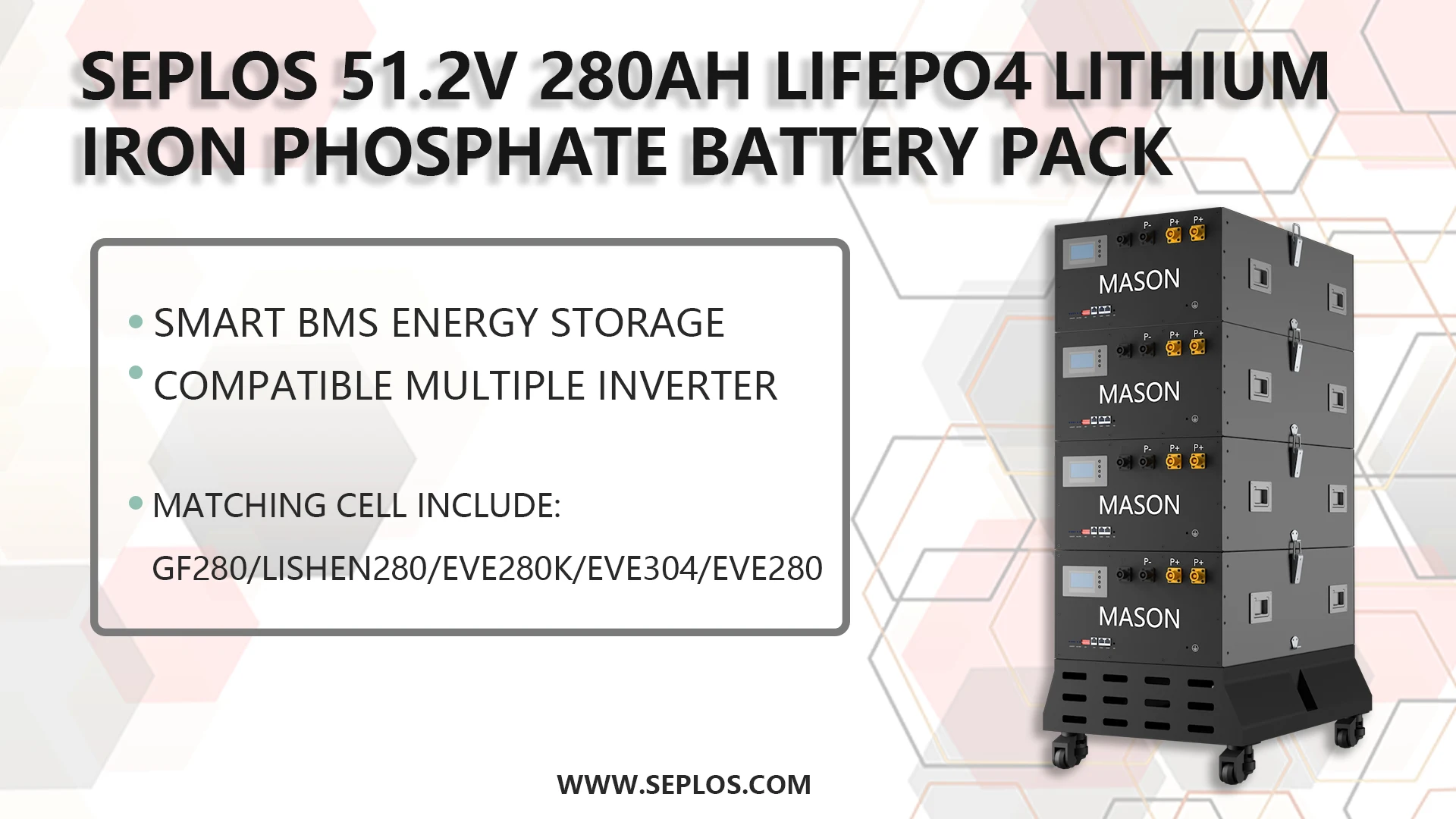 Seplos MASON-280 51.2V 280ah Energy Storage System for Solar
