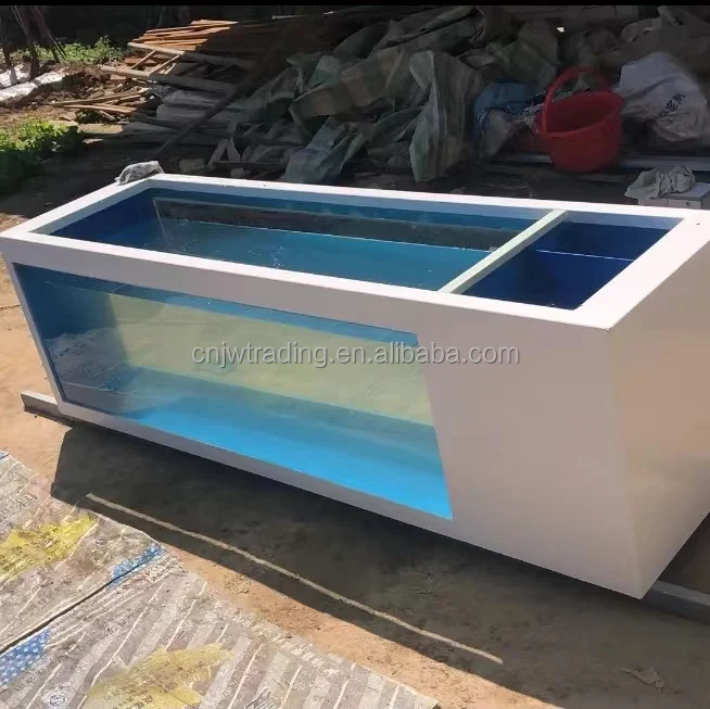 Professional Aquarium Koi Pond FRP Fiberglass Fish Tank with Viewing ...