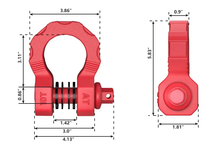 Tow Ring Receiver Towing d Shackle Car Accessories D Ring Shackle for ...
