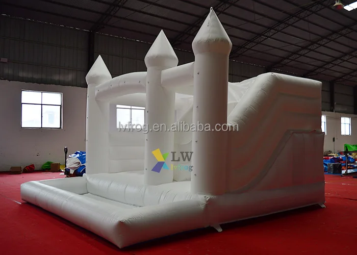 New Commercial 16 X 16 Inflatable Wedding Bouncer White Castle Bounce ...