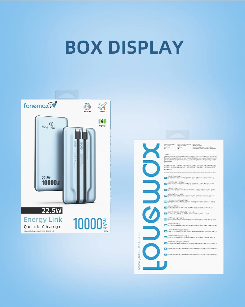 Fonemax New Design Digital Display Power Banks 10000mah Wireless ...