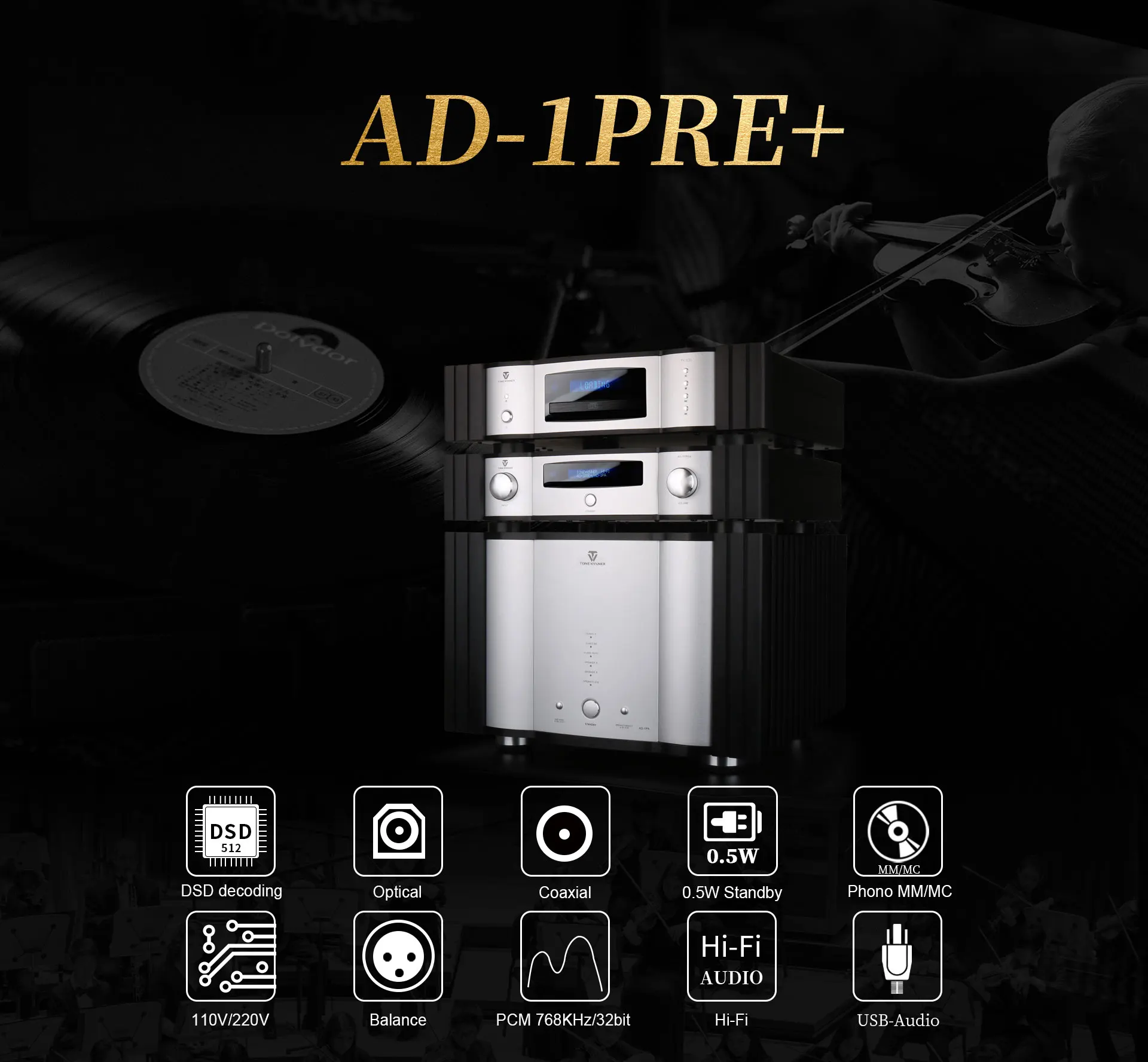Hi-End Home Amplifier Factory's High Quality Fully Balanced Stereo Music Decoding Amp Decodes CD ...