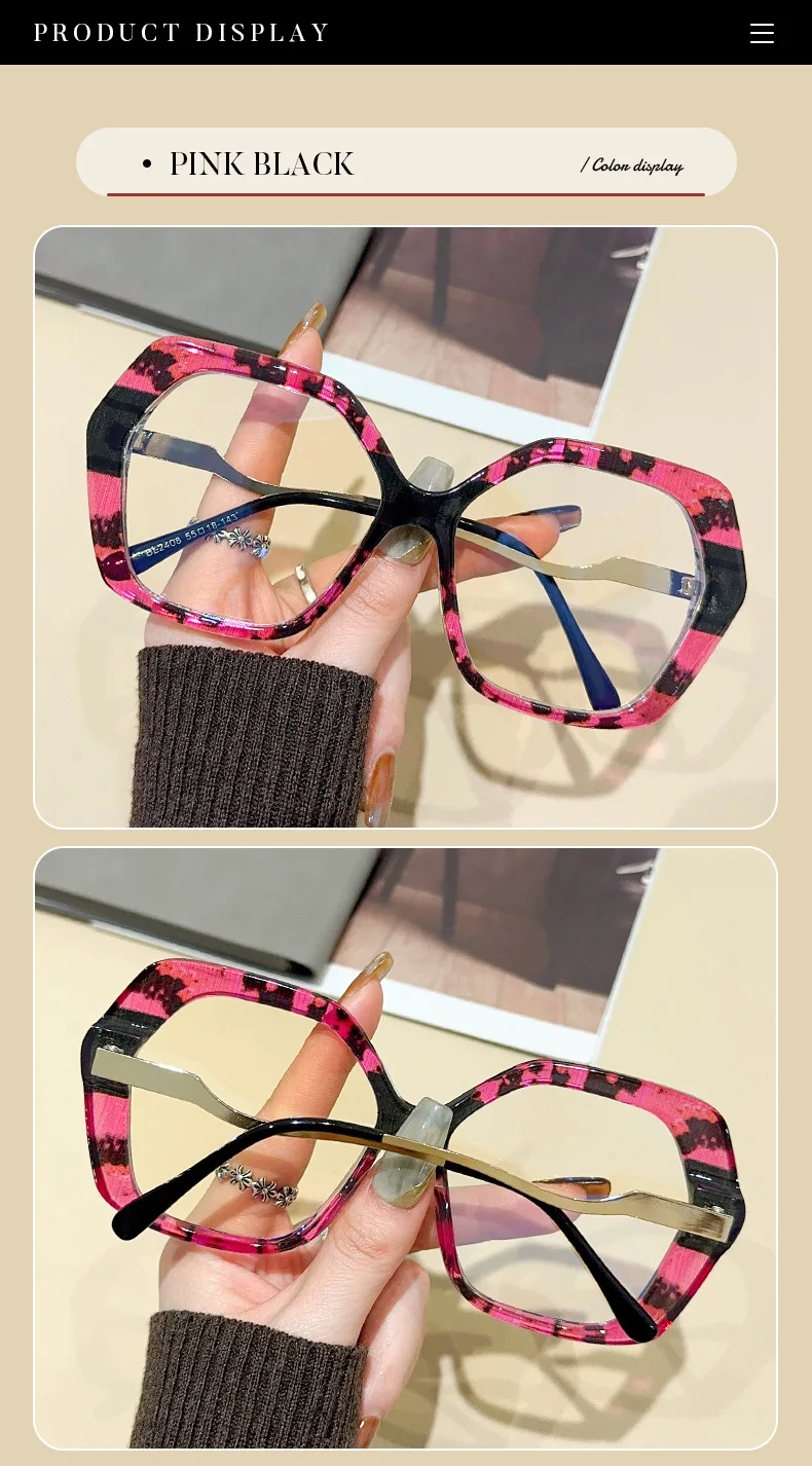 Unique Trendy Patchwork Colorful Optical Spectacles Frames Ladies 2024 ...