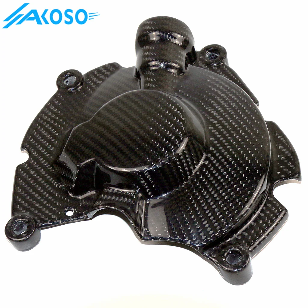 AKOSO 3K Dry Carbon Fiber 3 Pieces Motorcycle Engine Covers Protectors ...