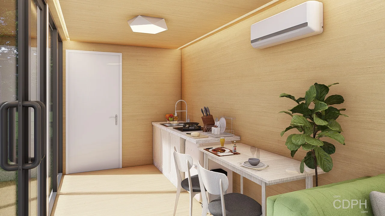 Luxury 40 Feet Portable Prefabricated Container Home Steel Material ...