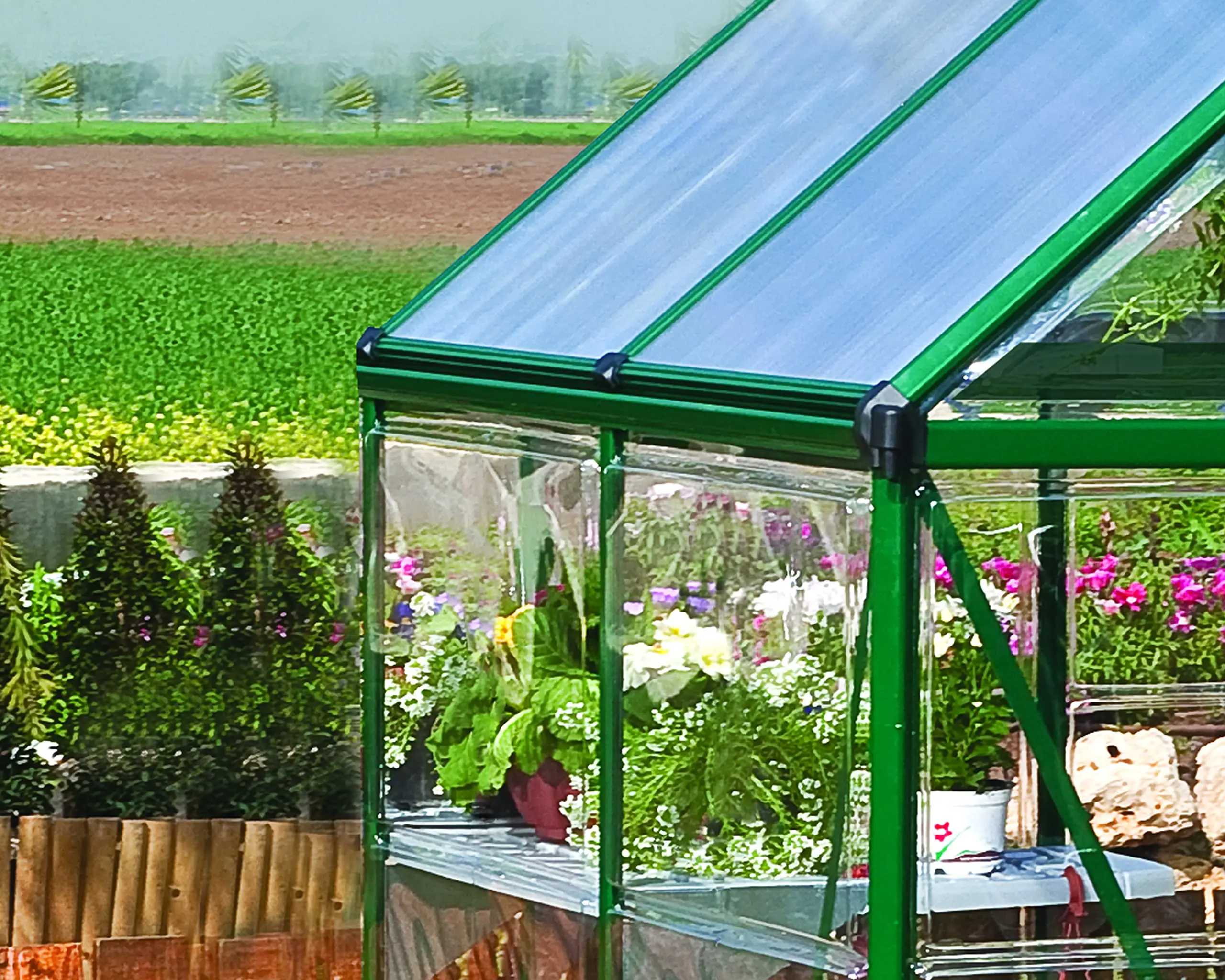 Pc Polycarbonate Sheet Outdoor Green Houses Aluminum Frame Garden ...