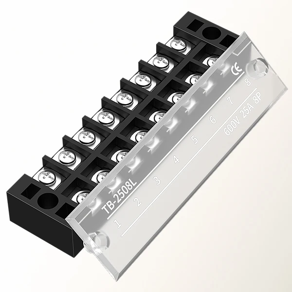 8 Position Power Terminal Block 25a 600v Battery Terminal Block Dual Raw Screw Terminal Block