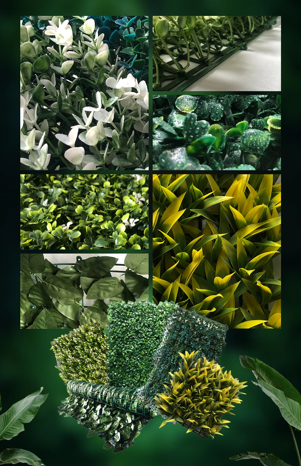 Green Artificial Fake Plant Wall Grass Accent Grass Wall Outdoor