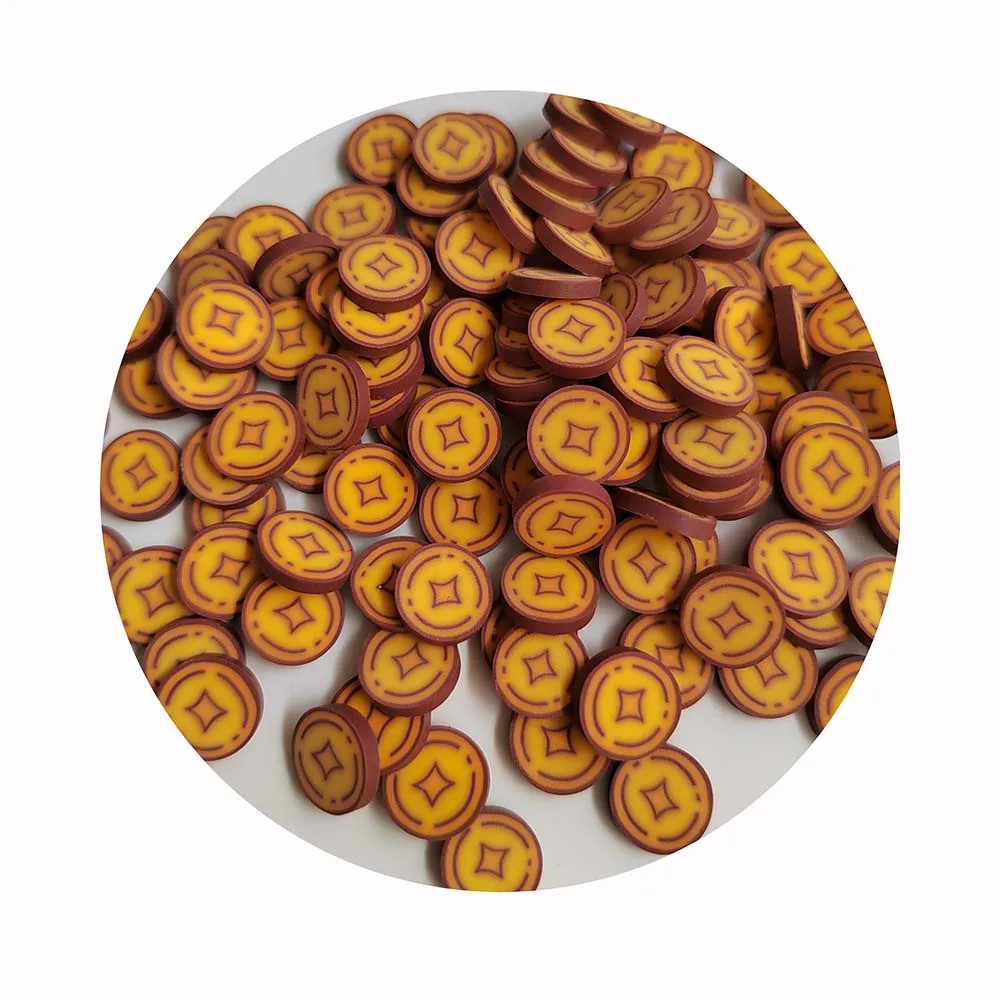 Gold Ancient Coin Polymer Clay Slices Sprinkles For Diy Crafts ...