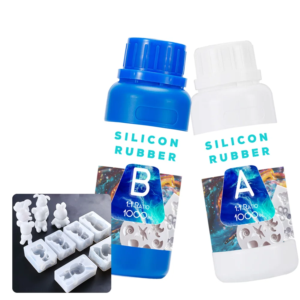 2000ml 1:1 Liquid Silicone Fast Cure Soft Mold Making Silicone Rubber ...