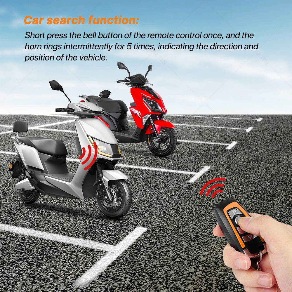 Universal Adjustable One Way Smart Motorcycle Alarm System
