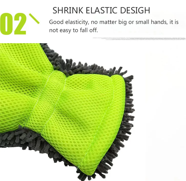 Premium Five-finger Car Wash Microfibre Mitt Excellent Cleaning Foaming ...