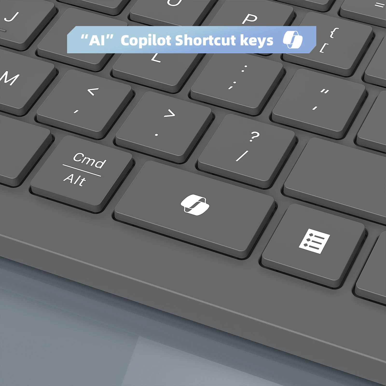 Office Wireless Keyboard - AI Copilot Key Scissor Silent